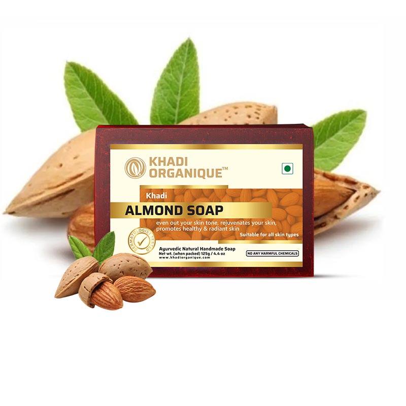 Buy Almond soap Online In India | Handmade Almond soap - Khadi Organique
