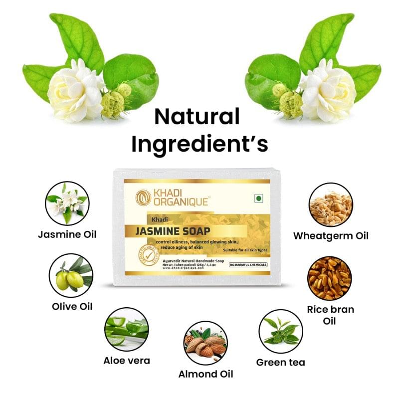 Khadi Organique Jasmine Soap Combo Kit | Natural Jasmine soap